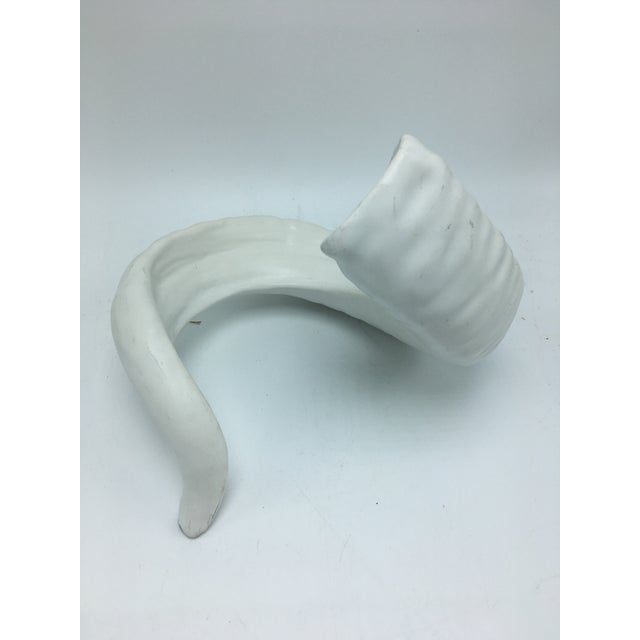1980s Ceramic Faux Horn | Chairish
