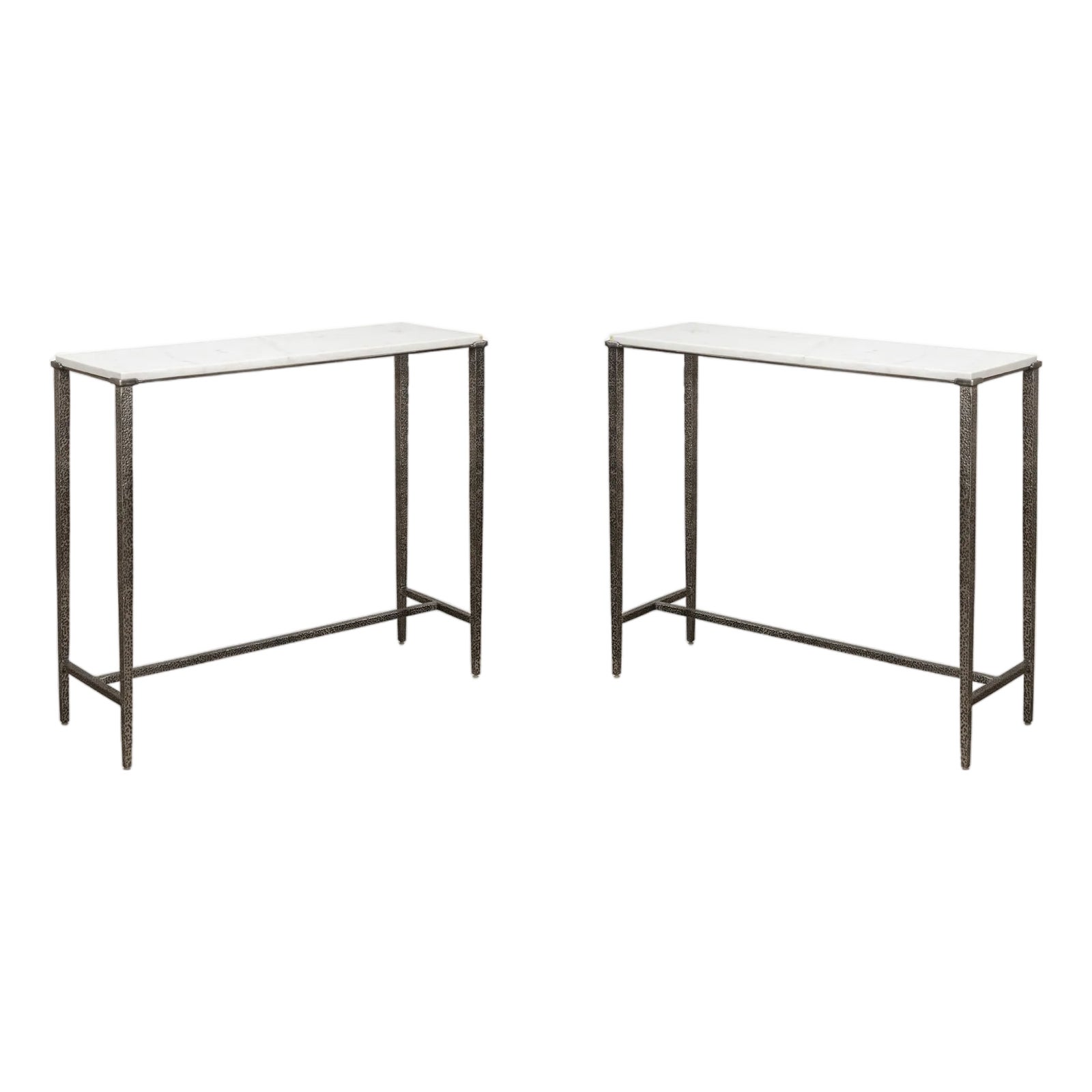 Pair of Modern Industrial Console Tables | Chairish