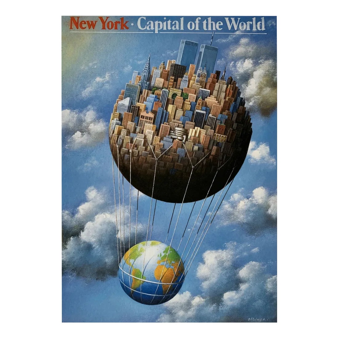 Rafal Olbinski, New York, Capital of the World, 2020, Giclée Print ...
