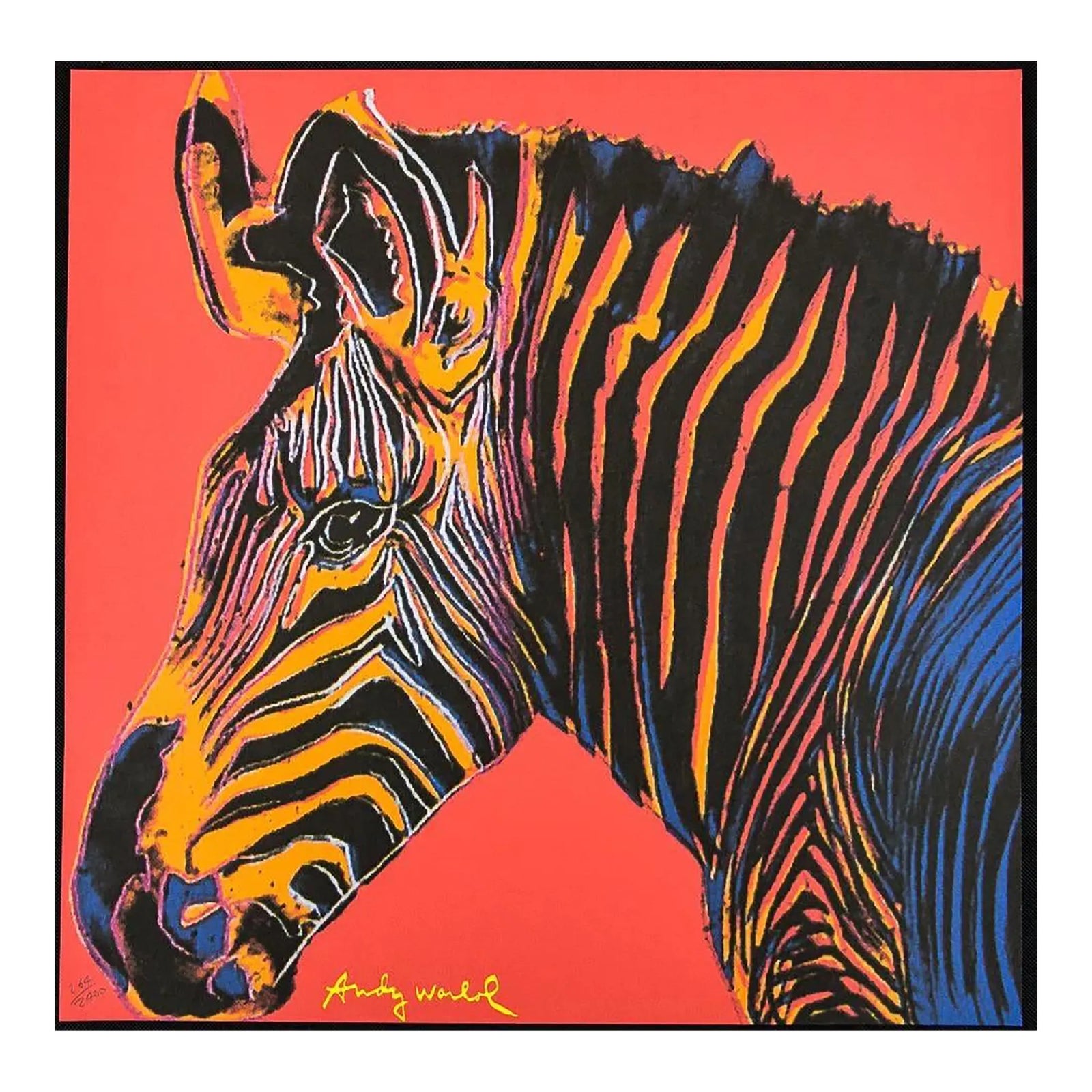 1986 Carnegie Museum of Art After Andy Warhol "Grevy’s Zebra ...