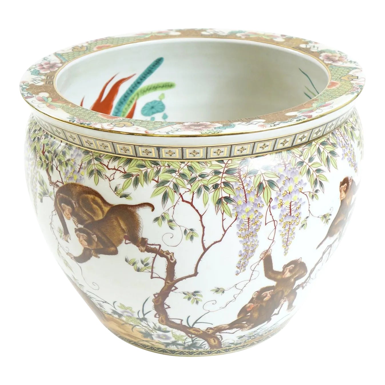 Early 20th Century Chinese Porcelain Cachepot | Chairish