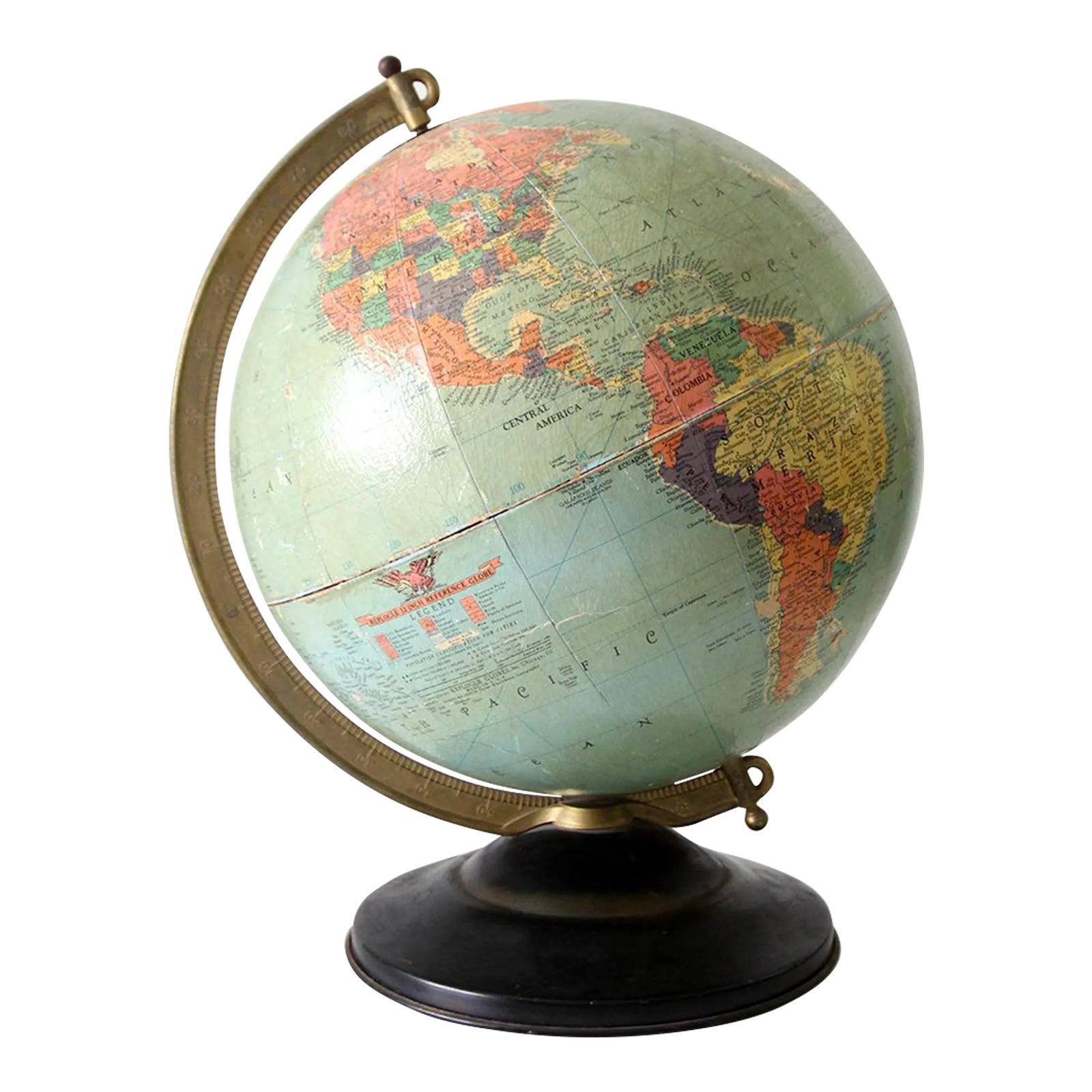 1940s Replogle 12 Inch World Globe | Chairish