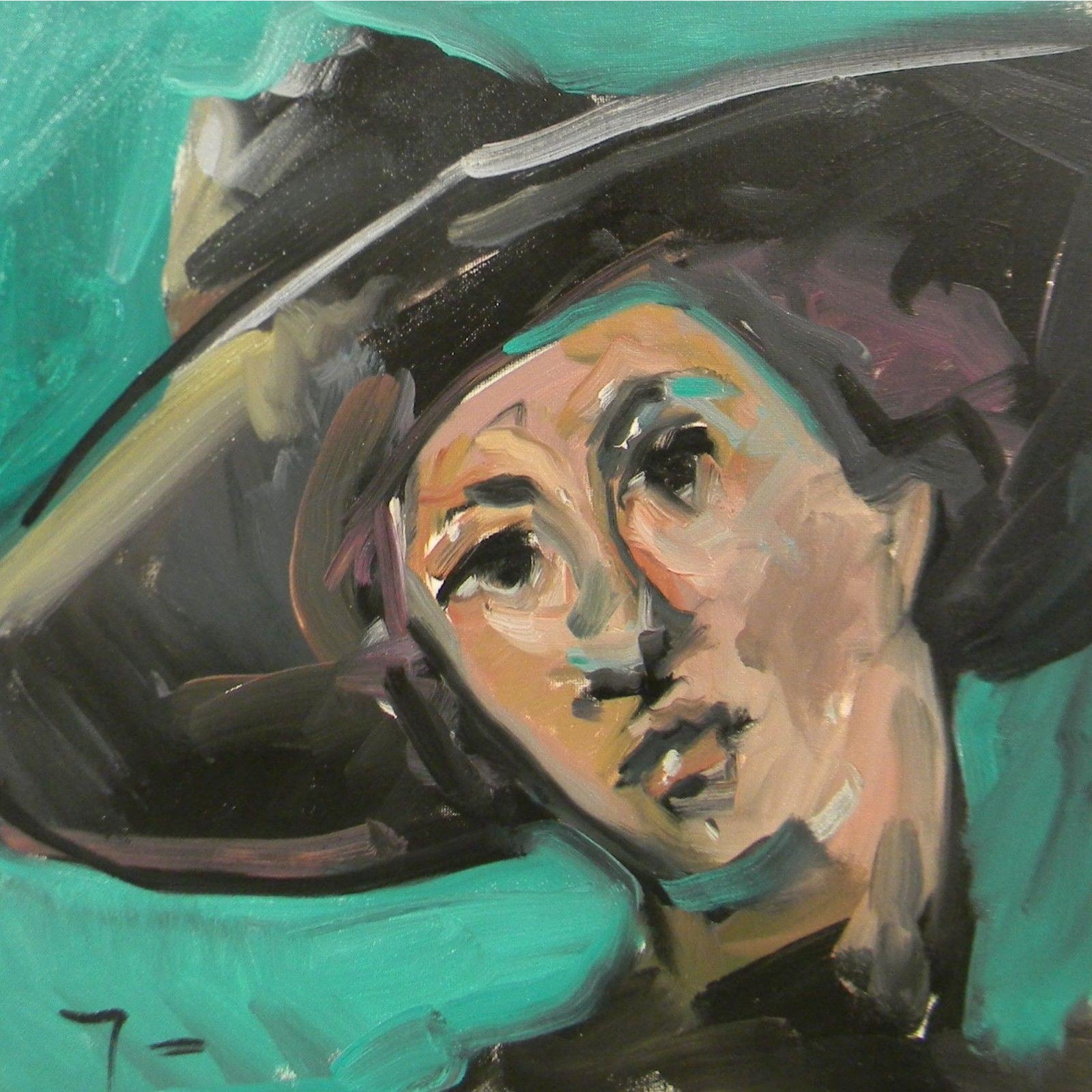 Expressionist Portrait Oil Painting | Chairish