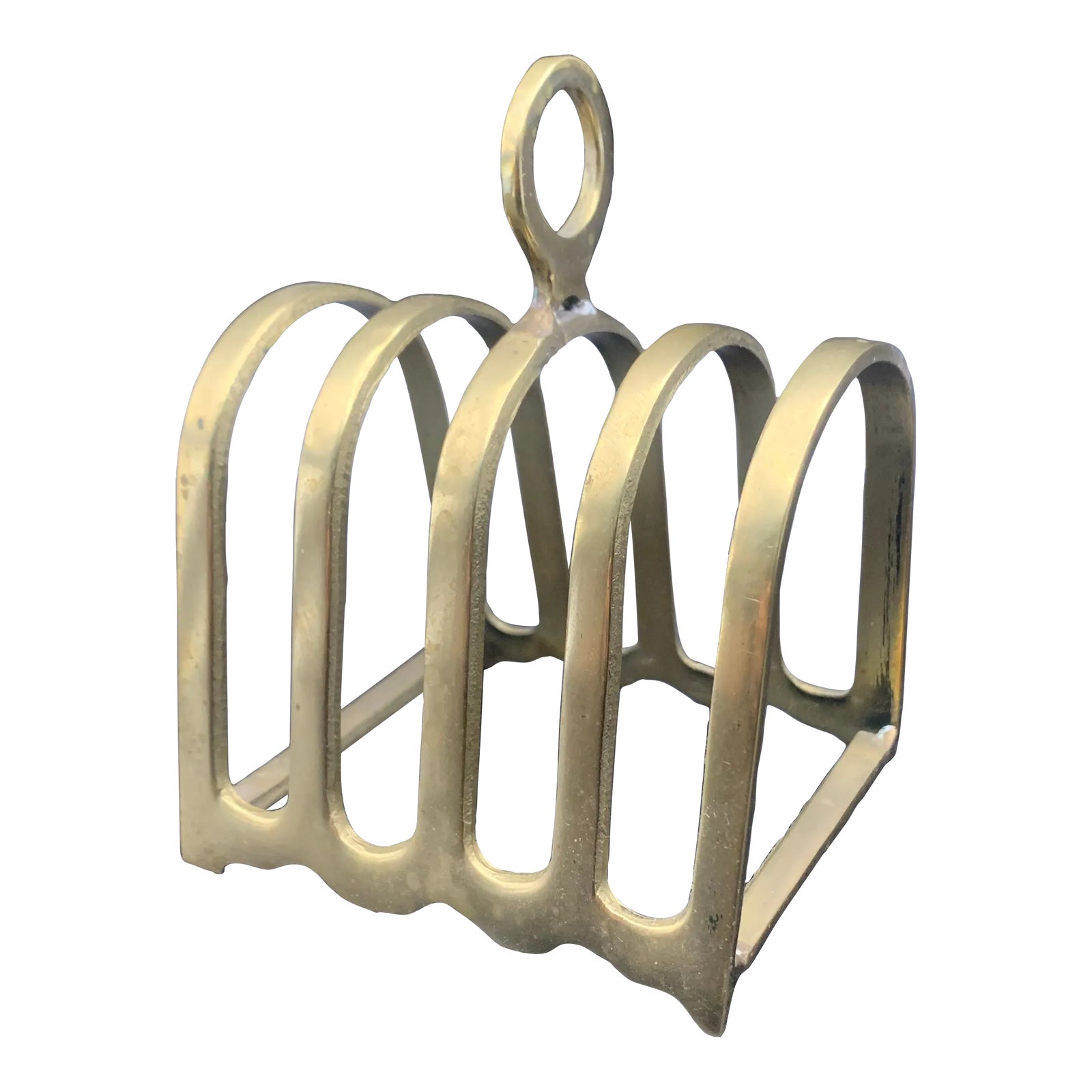 Antique Brass Toast Rack | Chairish