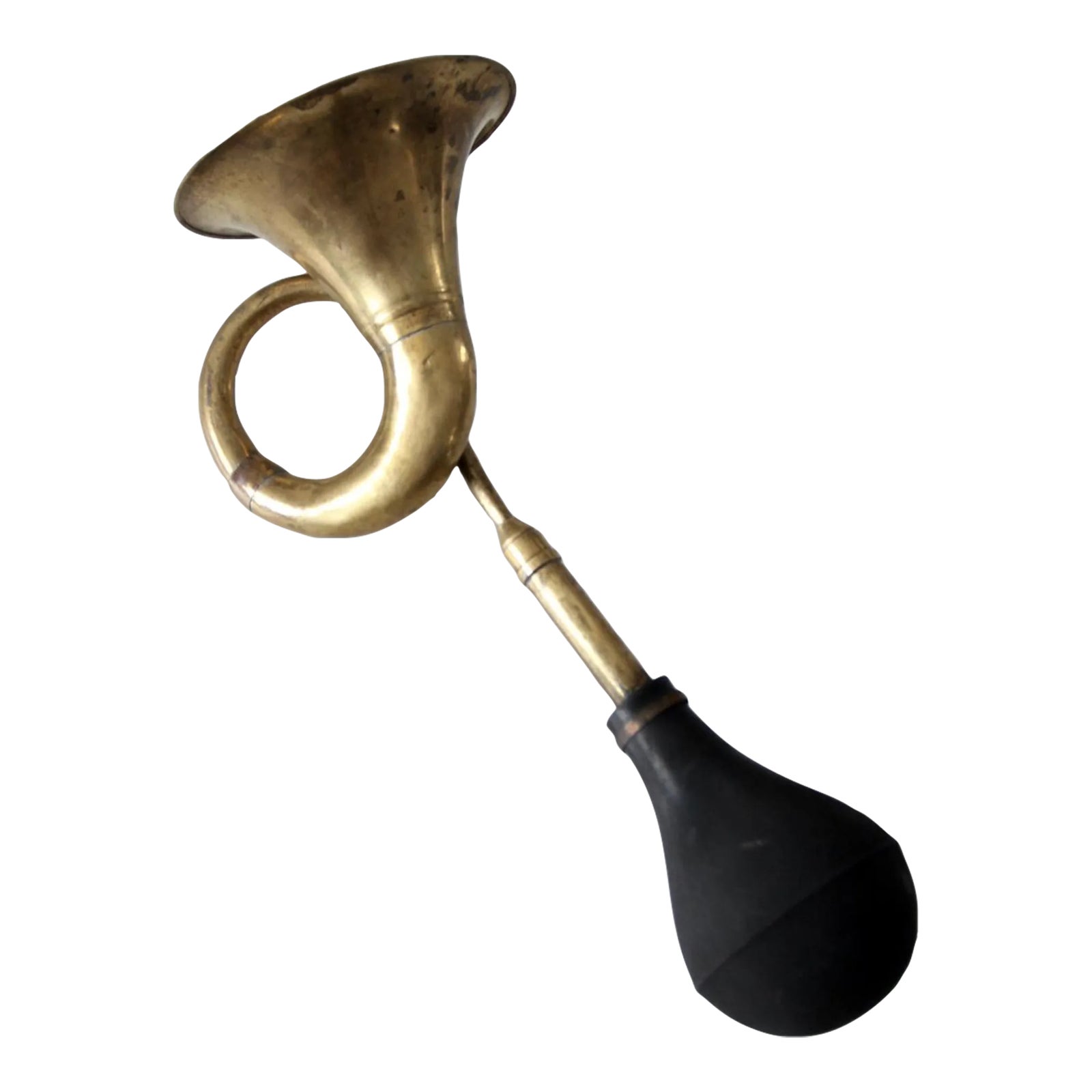 Vintage Brass Bulb Horn | Chairish