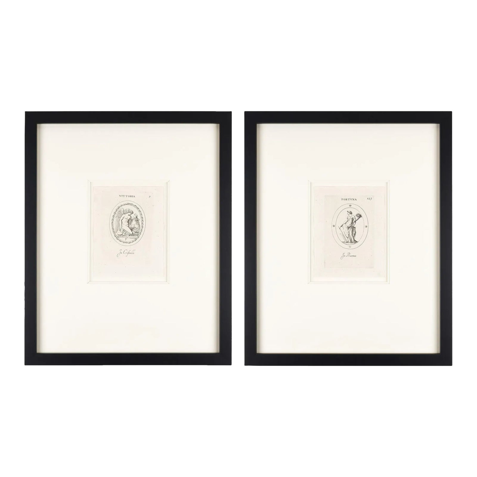 Pair of Roman Intaglio Engravings by Leonardo Agostini, 1685-1793 ...