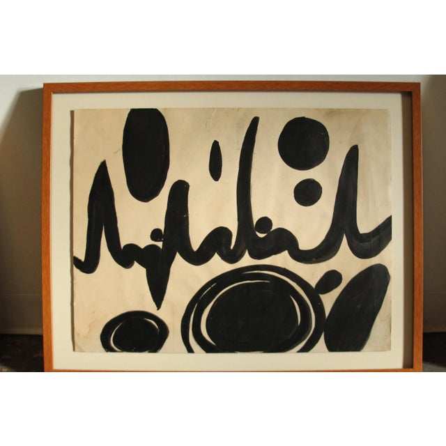 Nicola L. Signed Original Untitled Modernist Painting, 1965, Framed ...