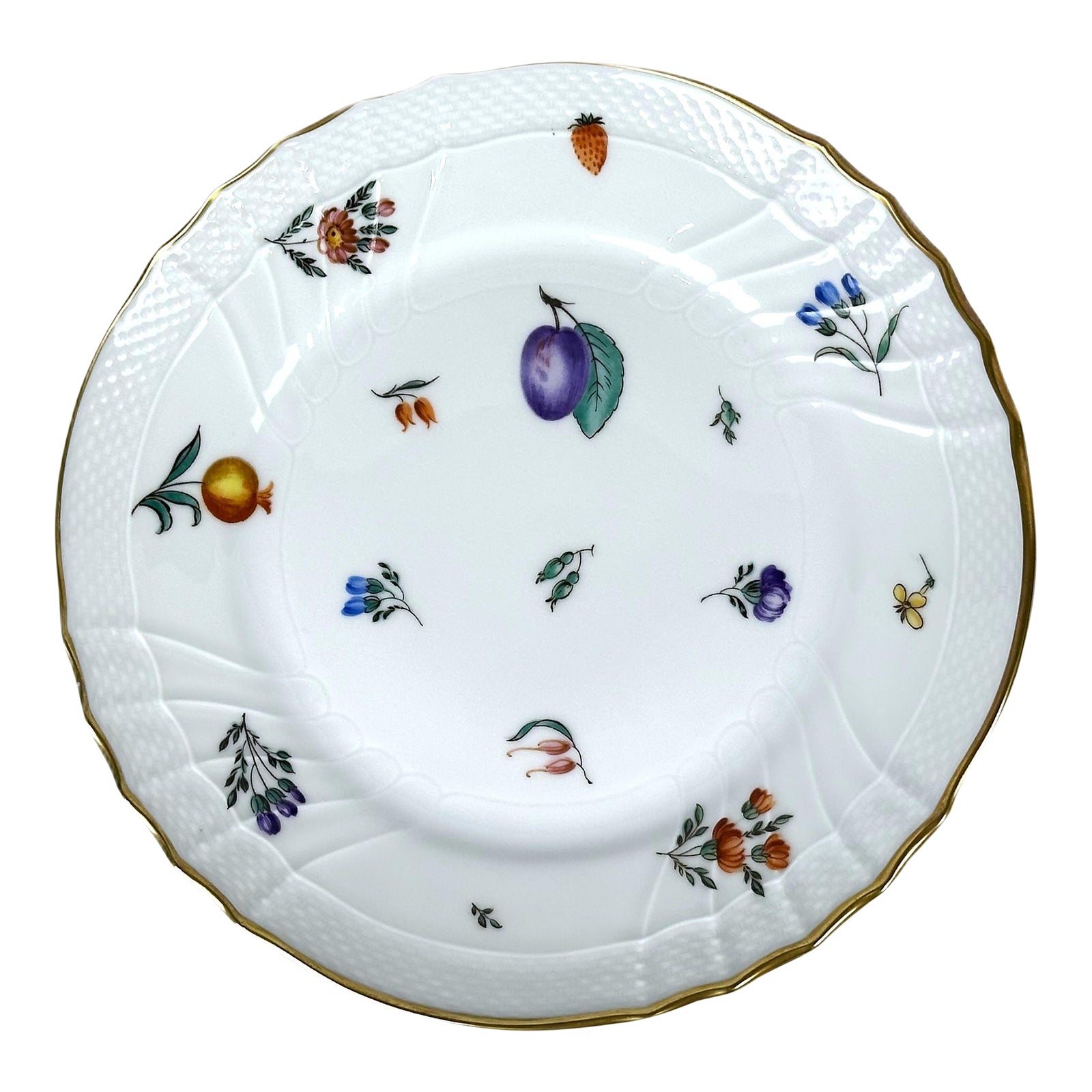 1980s Richard Ginori Perugia White Salad Plate | Chairish