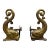 Pair of Brass Dolphin Form Andirons, Late 19th Century | Chairish