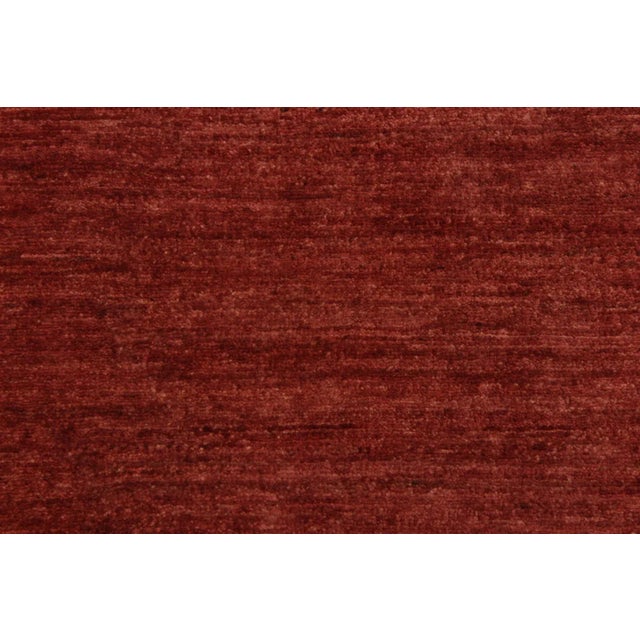 1990s Shabby Chic Transitional Dark Red Wool Rug - 8'4 X 9'6 | Chairish