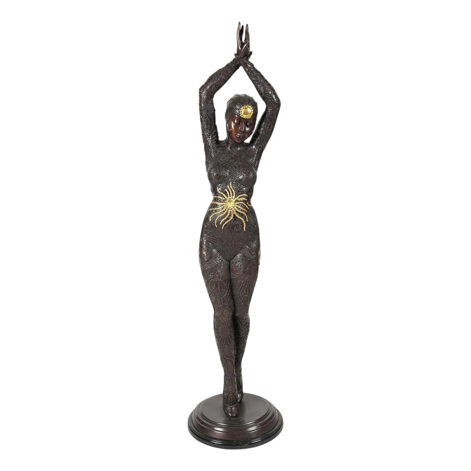 1980s Bronze Deco Statue Fashioned After "Starfish" by Starfish D.H ...