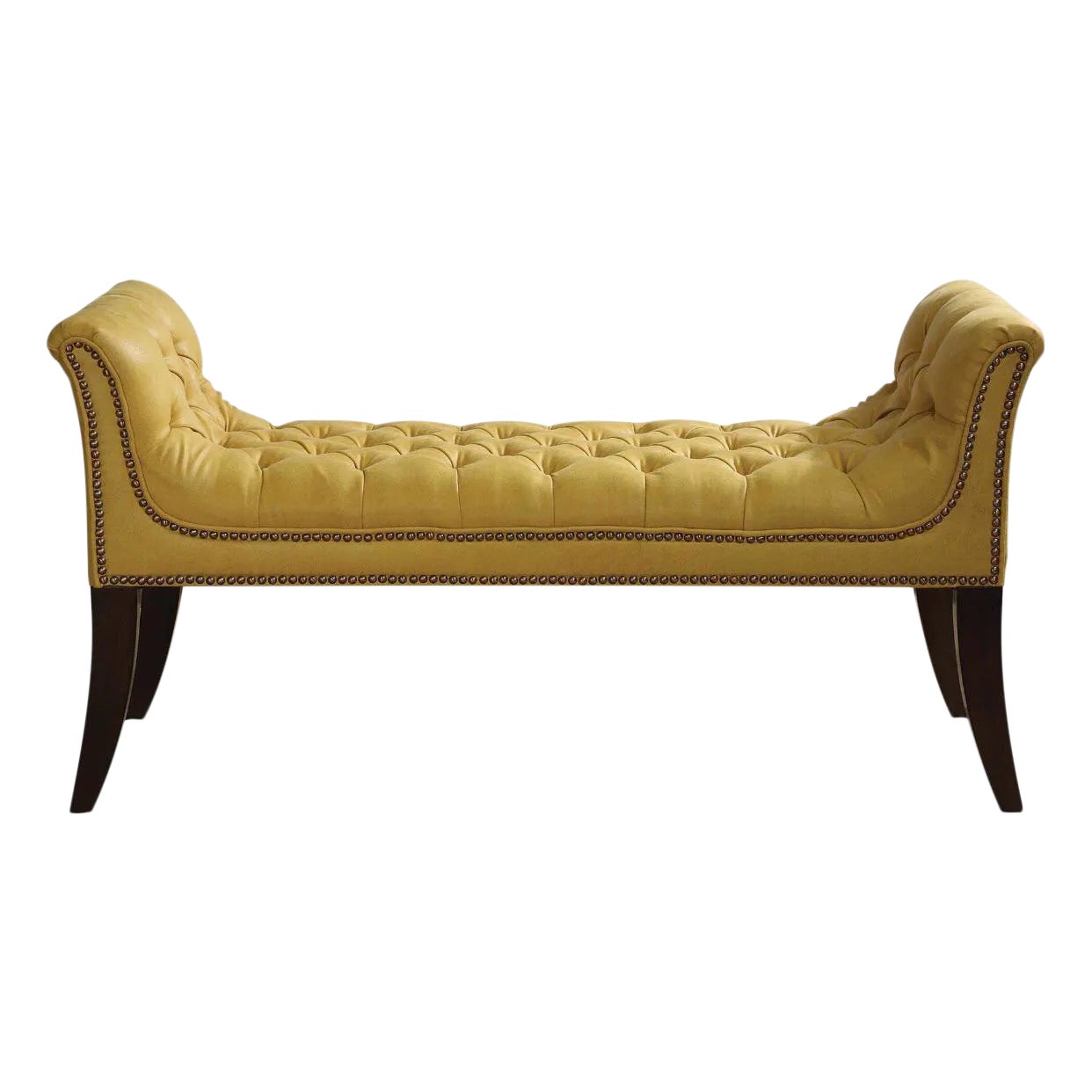 Art Deco Style Mustard Bench | Chairish