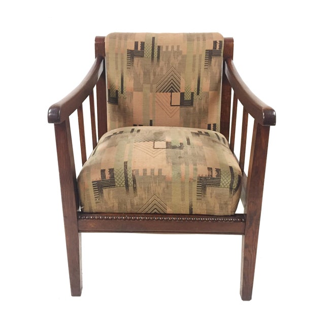Vintage Mid Century Mission Style Lounge Chair | Chairish