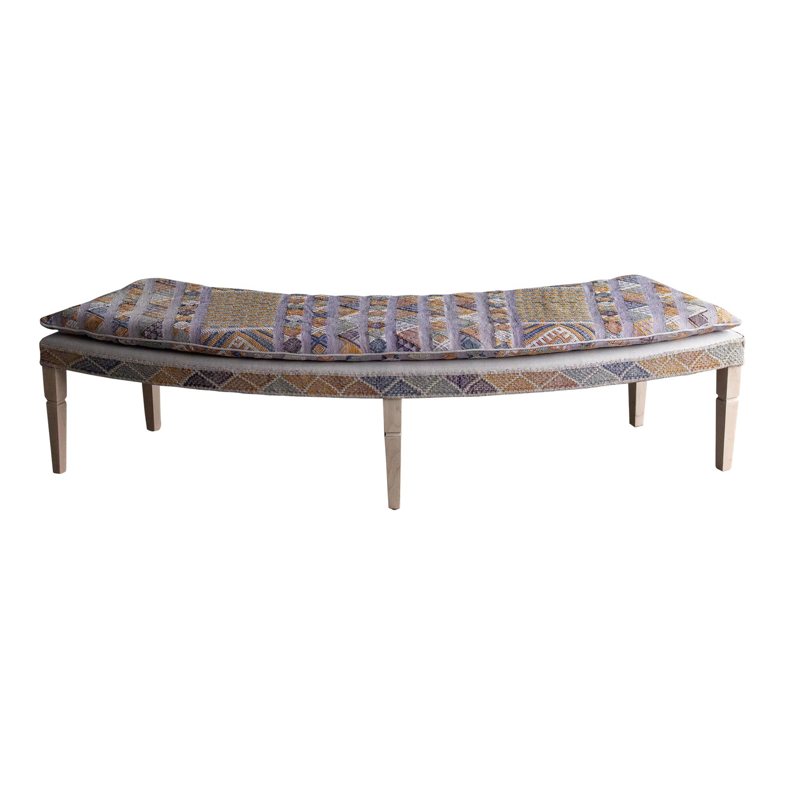 1960s Crescent Bench | Chairish