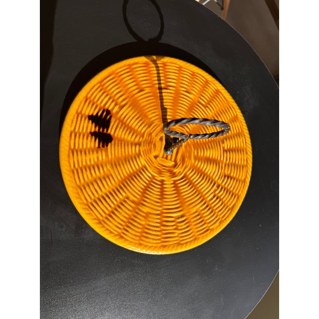 1960s Vallauris French Retro Basket Weave Cheese Platter | Chairish