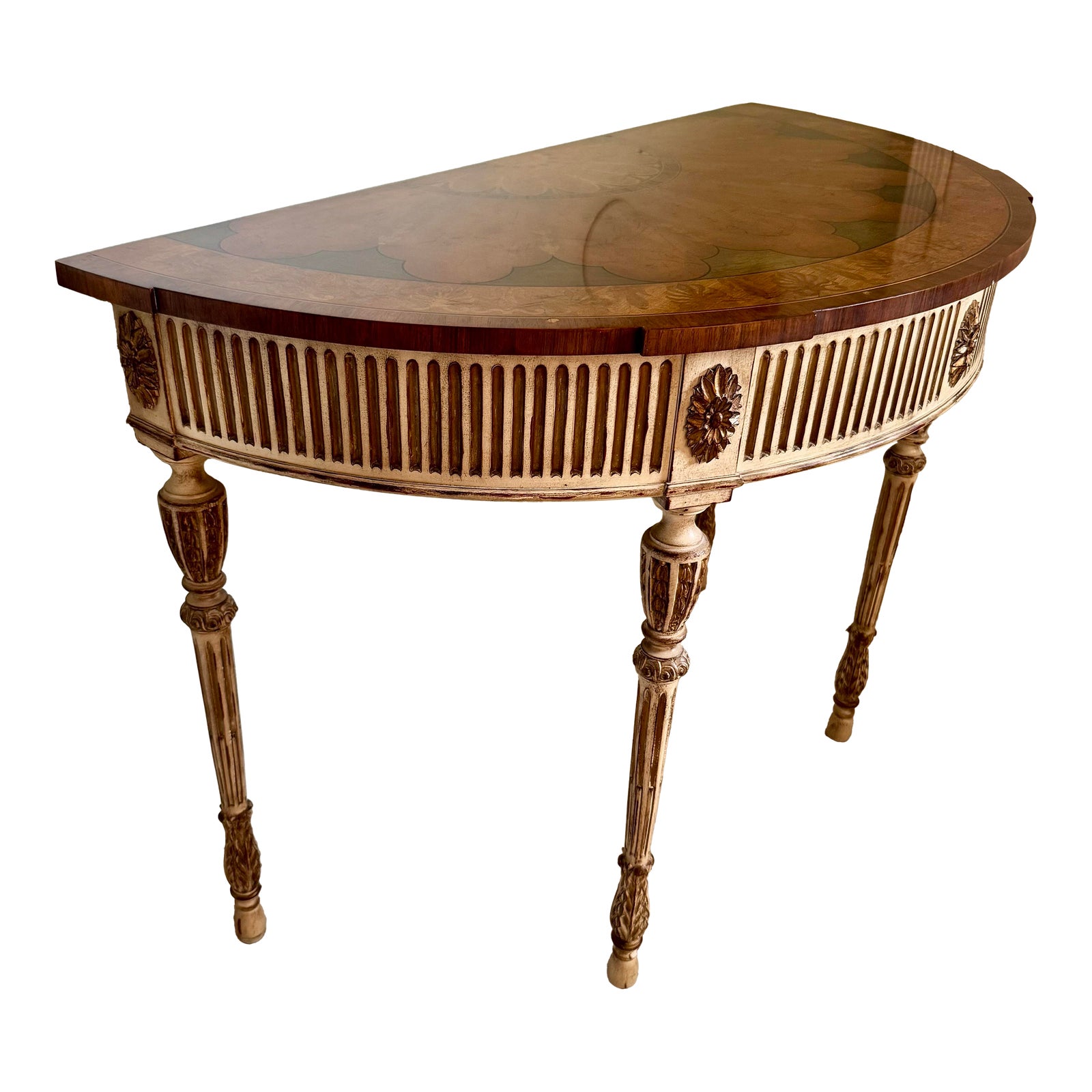 Very Fine Ej Victor Newport Historic Collection Carved Inlaid Console ...