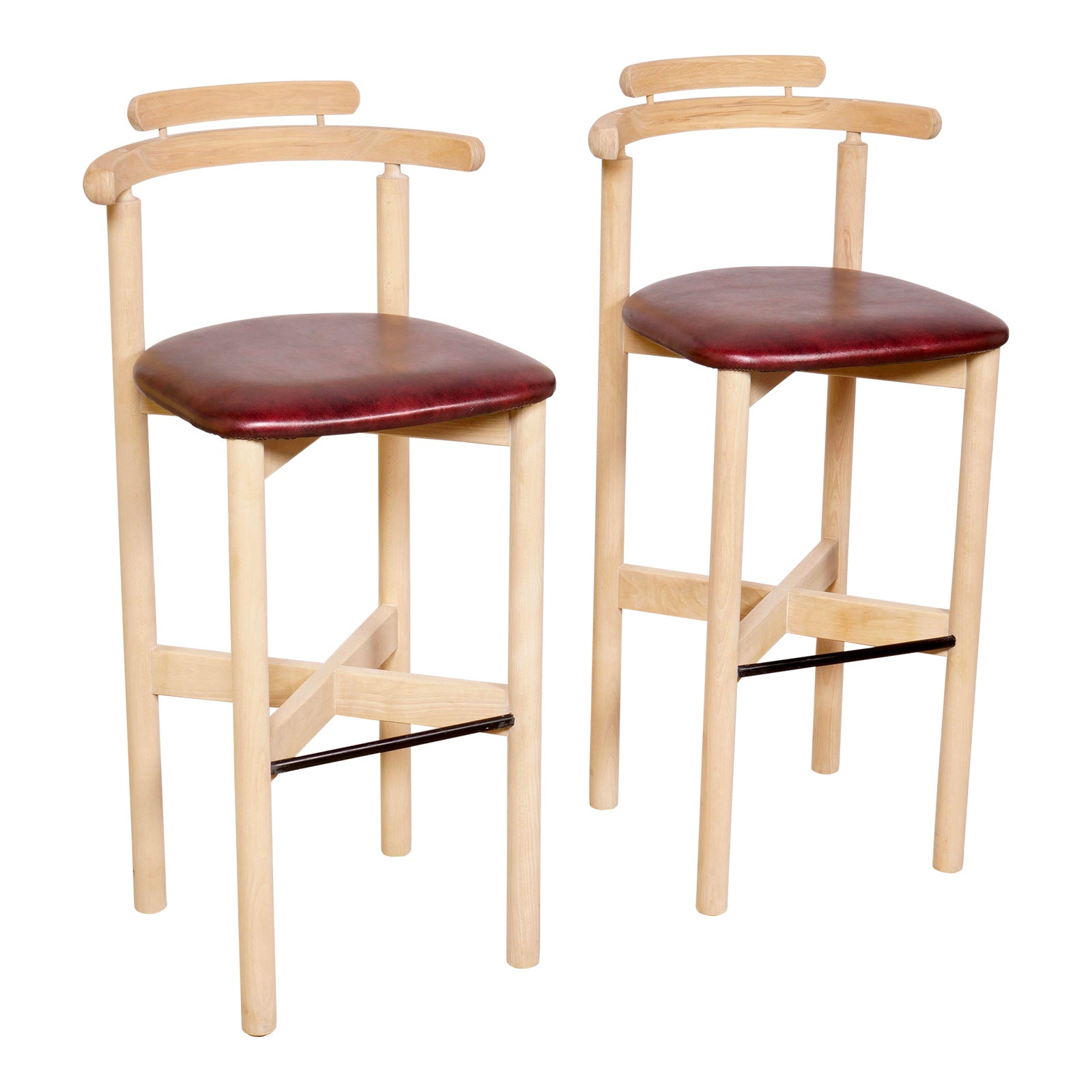 Danish Mid Century Modern Bar Stools by Gangso Mobler- a Pair | Chairish