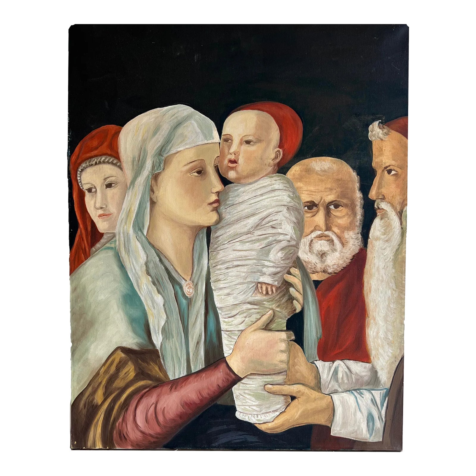 Religious Painting on Canvas | Chairish