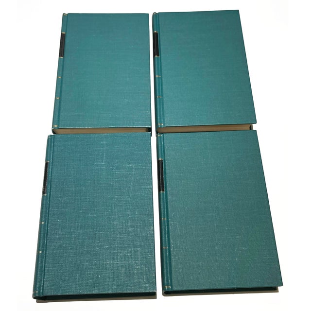 1960s Teal Books- Set of 4 | Chairish