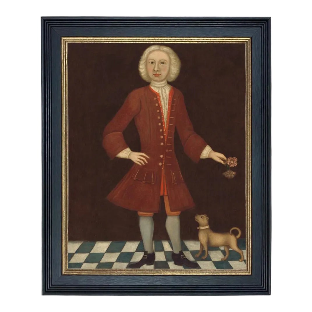"Jonathan Bentham" Contemporary Folk Art Portrait Reproduction Print on ...