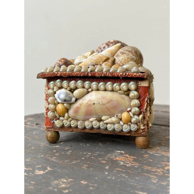 Antique Victorian Shell Encrusted Box, Circa Early 20th Century | Chairish