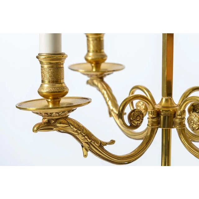 French Extra Large Dore Bronze & Black Tole Bouillotte Table Lamp ...