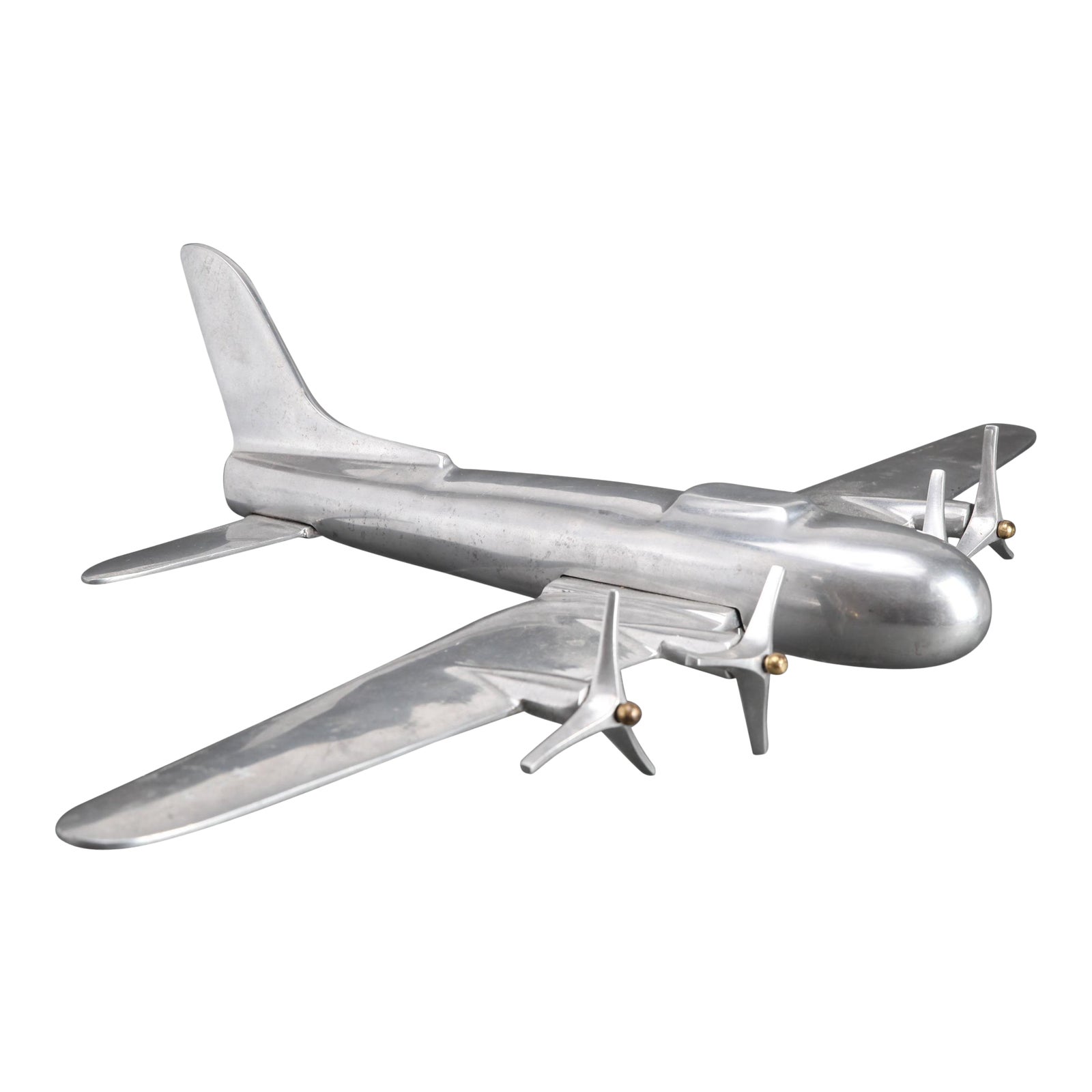 Mid-Century Modern Aluminum Airplane Model | Chairish