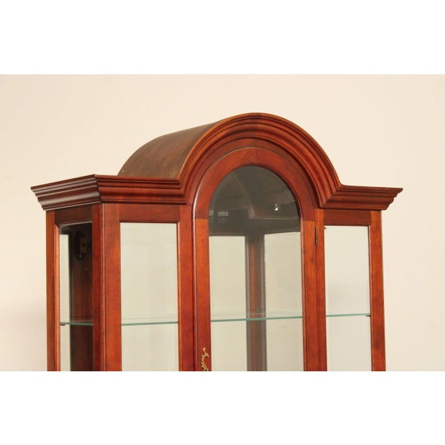 Transitional Style Cherry Display or China Cabinet | Chairish