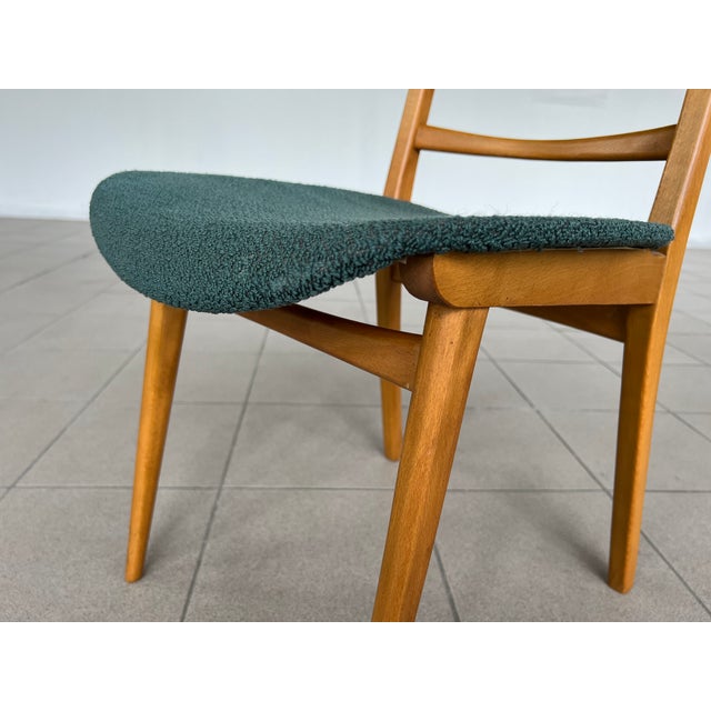 Danish Mid Century Modern Ladder Back Dining Chairs With Original ...