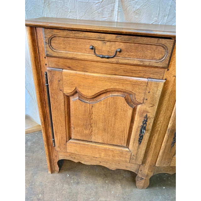 Early 1900s French Provincial Oak Buffet Sideboard | Chairish
