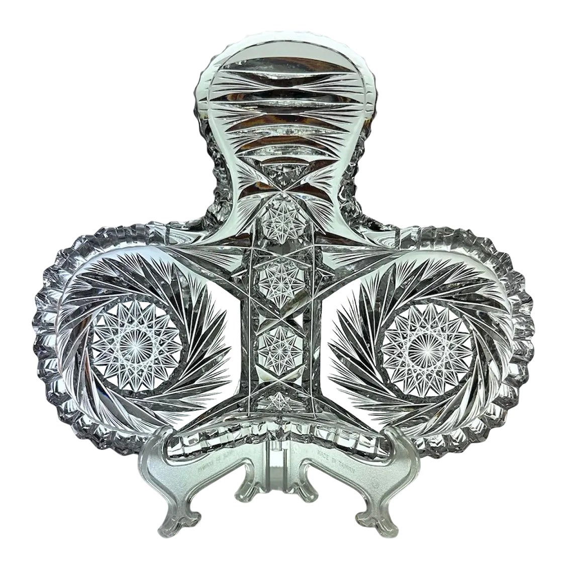 1907 American Brilliant Cut Crystal “Portia" Pattern Handled Bonbon ...