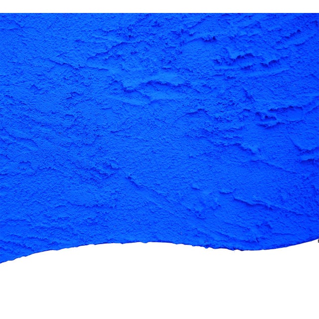 2022 "Headache" Contemporary Abstract Biomorphic Blue Textured ...