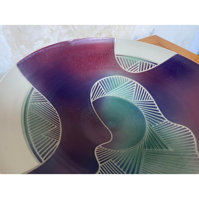 1990s Wayne Bates Postmodern Studio Pottery Bowl | Chairish