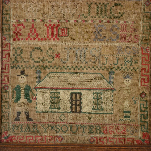 Antique Scottish Sampler, C.1820, by Mary Souter | Chairish