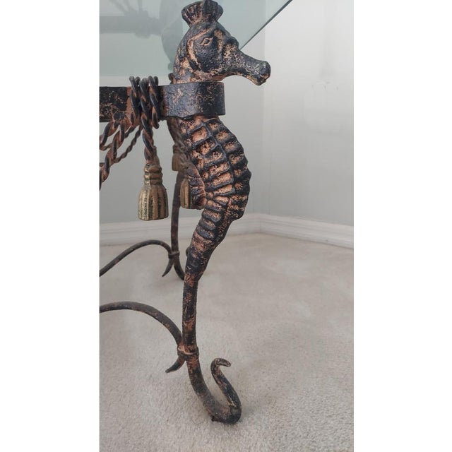 Mid 20th Century Iron Seahorse Table Set of 2 | Chairish