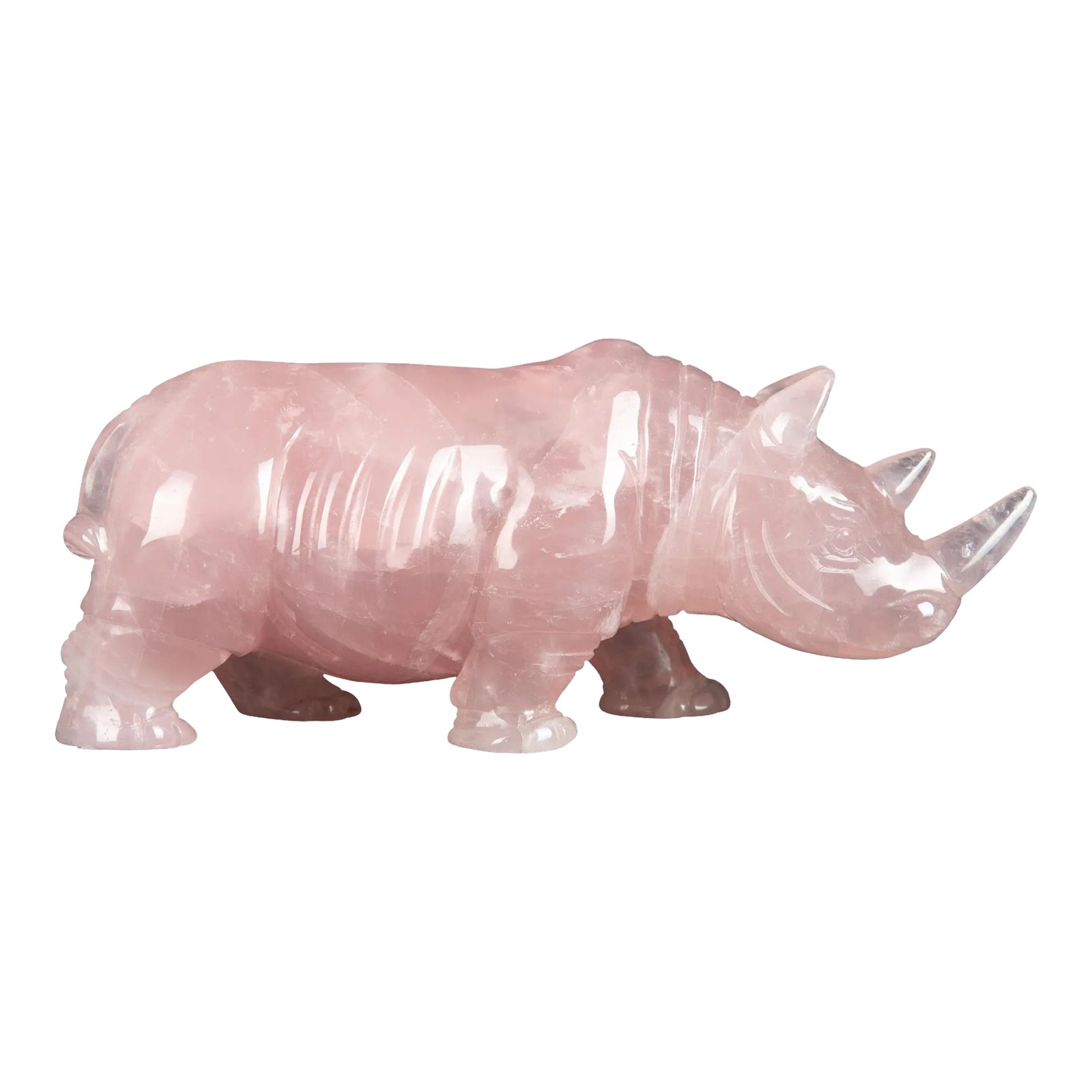 Rose Quartz Rhino | Chairish