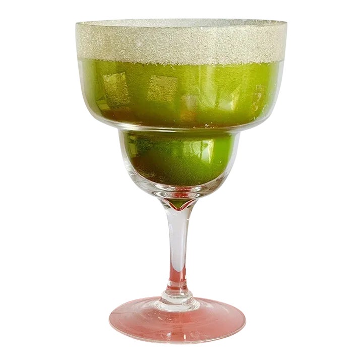 1980s-90s Glass Margarita Cocktail Bar Lamp | Chairish