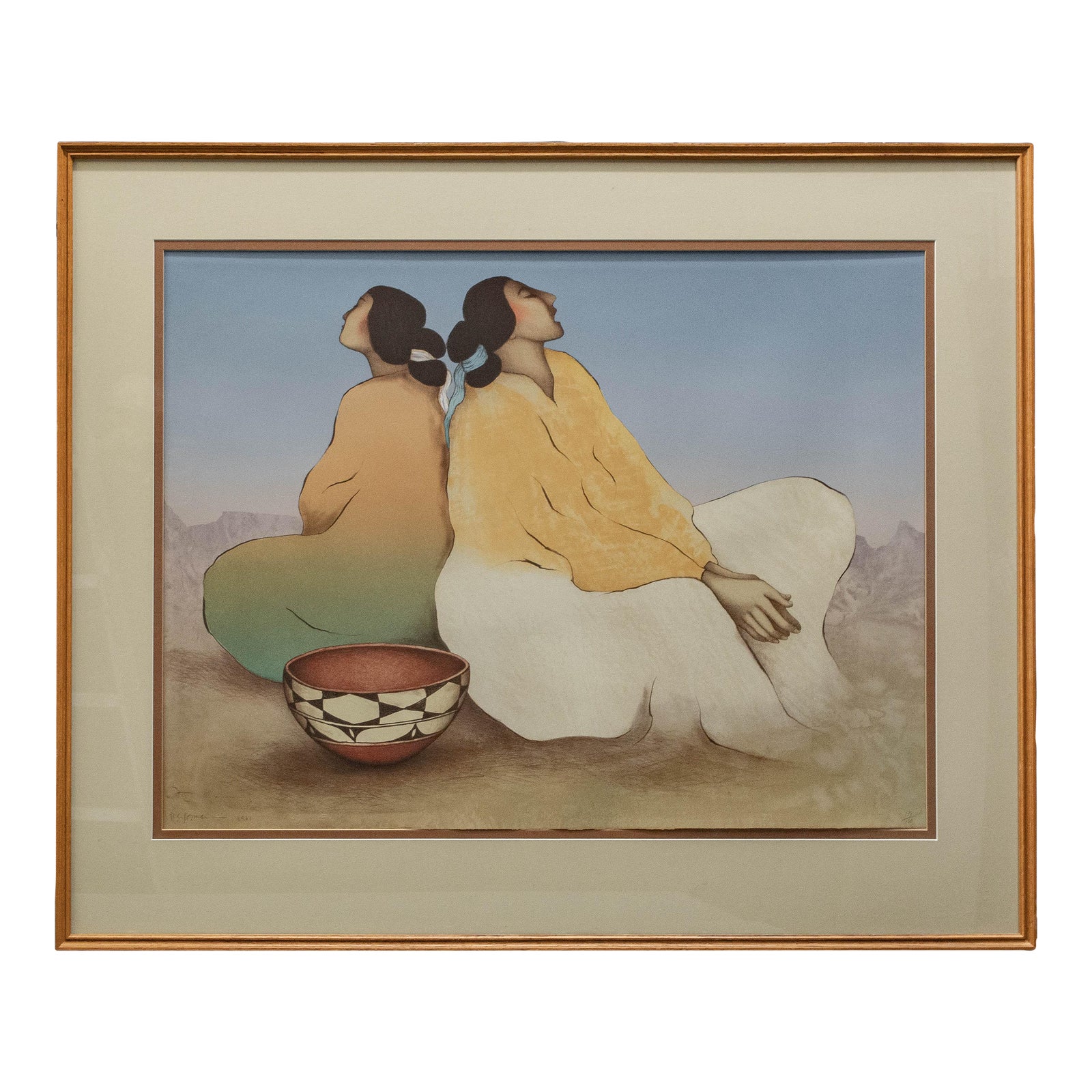 Large Rc Gorman Signed & Numbered Lithograph "Santo Domingo" | Chairish