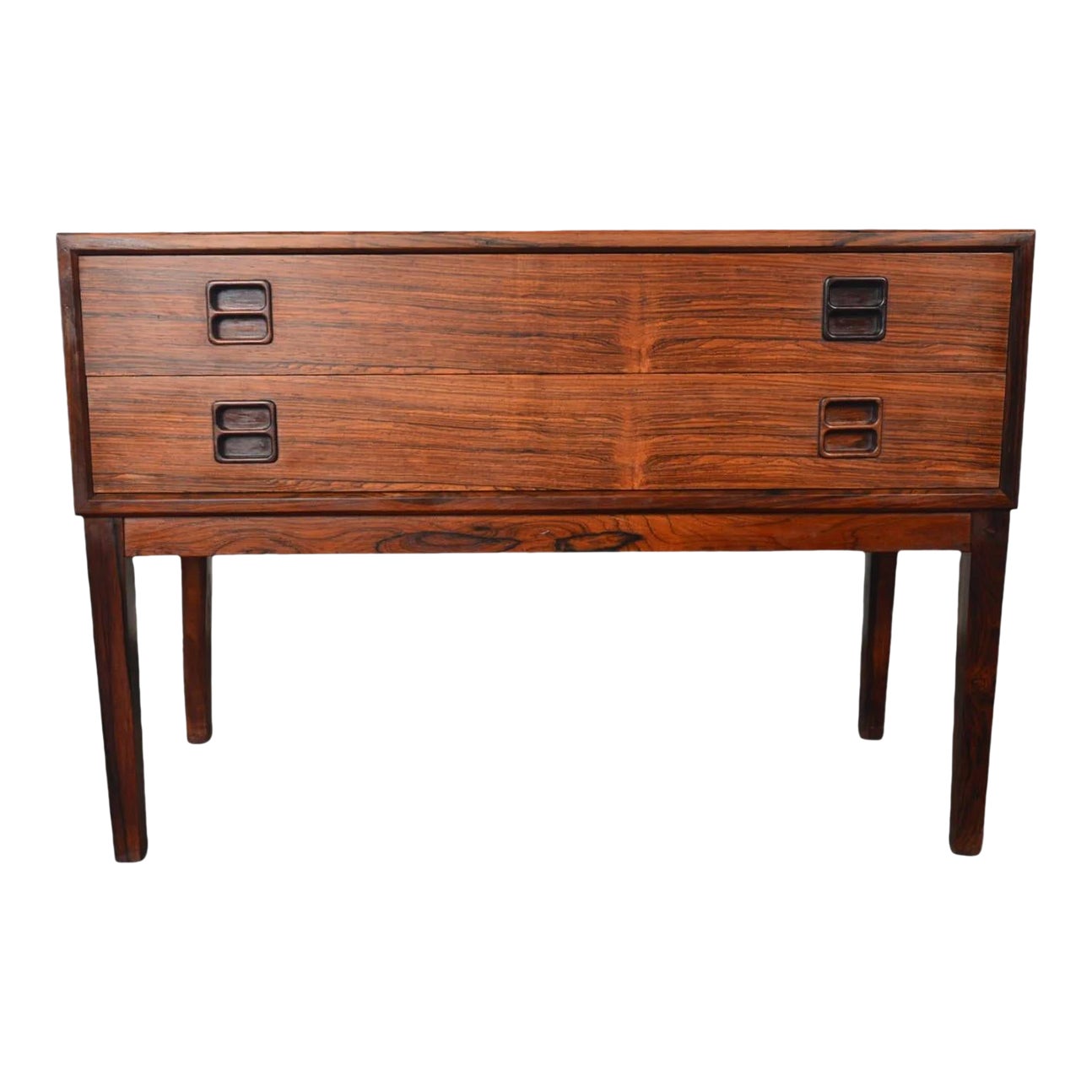 Arne Vodder Two Drawer Entry Chest in Rosewood | Chairish