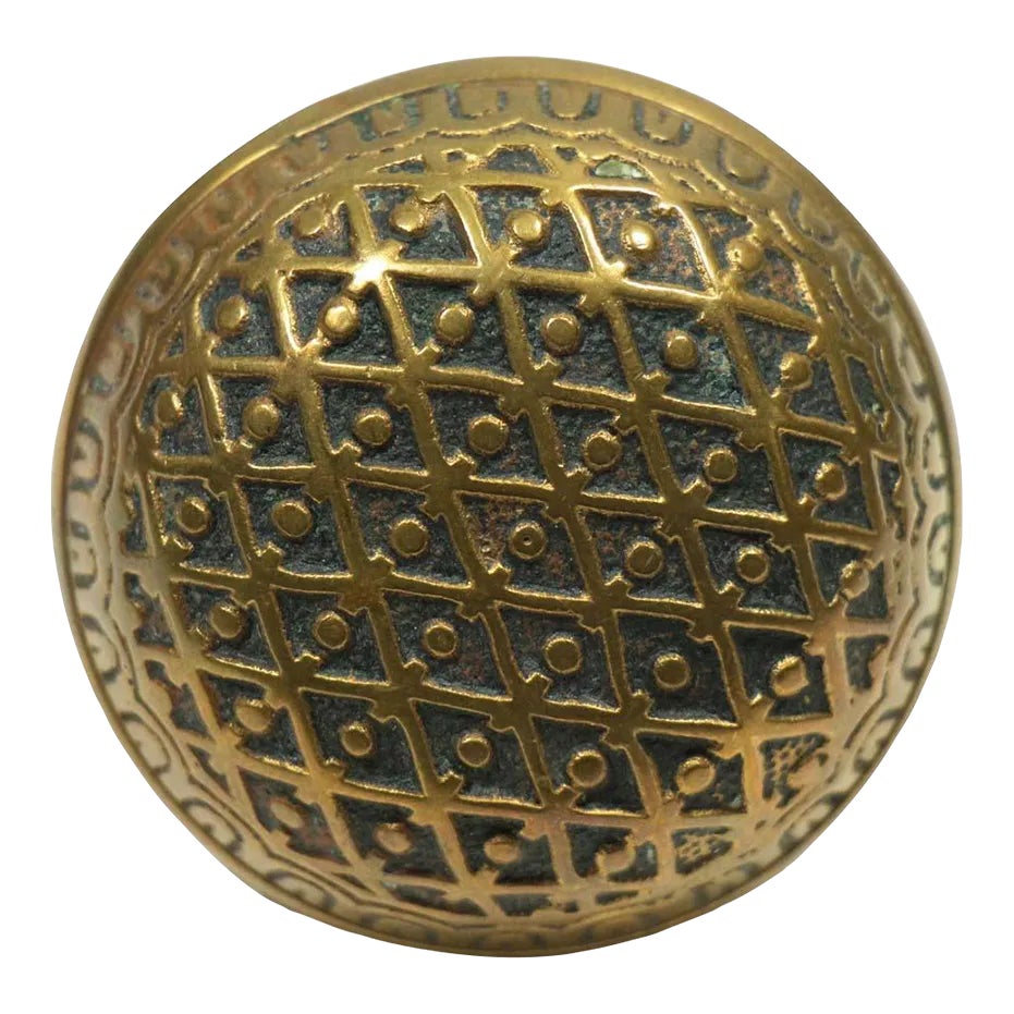 Antique 1890s Kenton Field Bronze Royal Passage Door Knob | Chairish