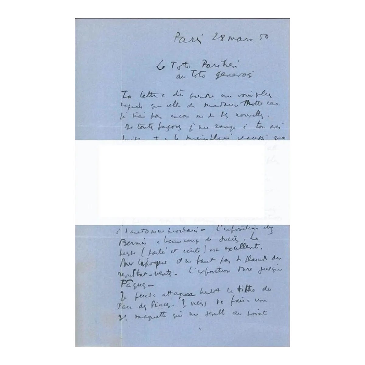Original Signed Letter by André Masson - 1950 - Surrealism 1950 | Chairish