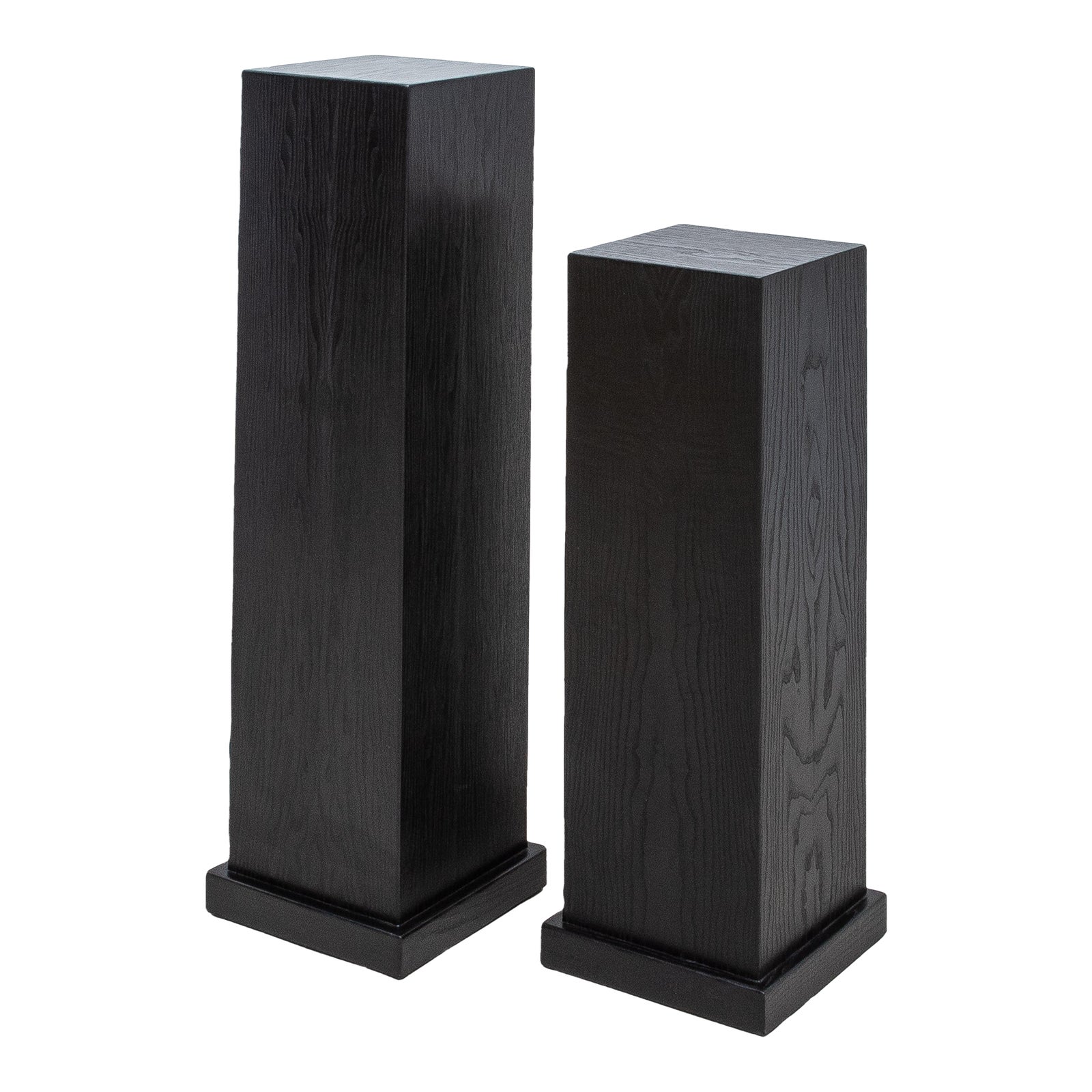 Pair of Modern Classic Columns in Black Oak by R&y Augousti | Chairish