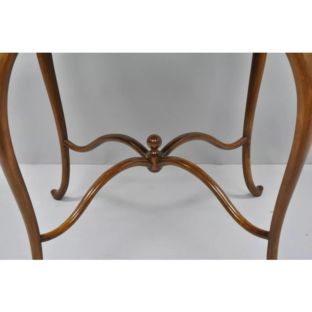 Antique Art Nouveau Victorian Mahogany Turtle Top Cabriole Leg Side ...
