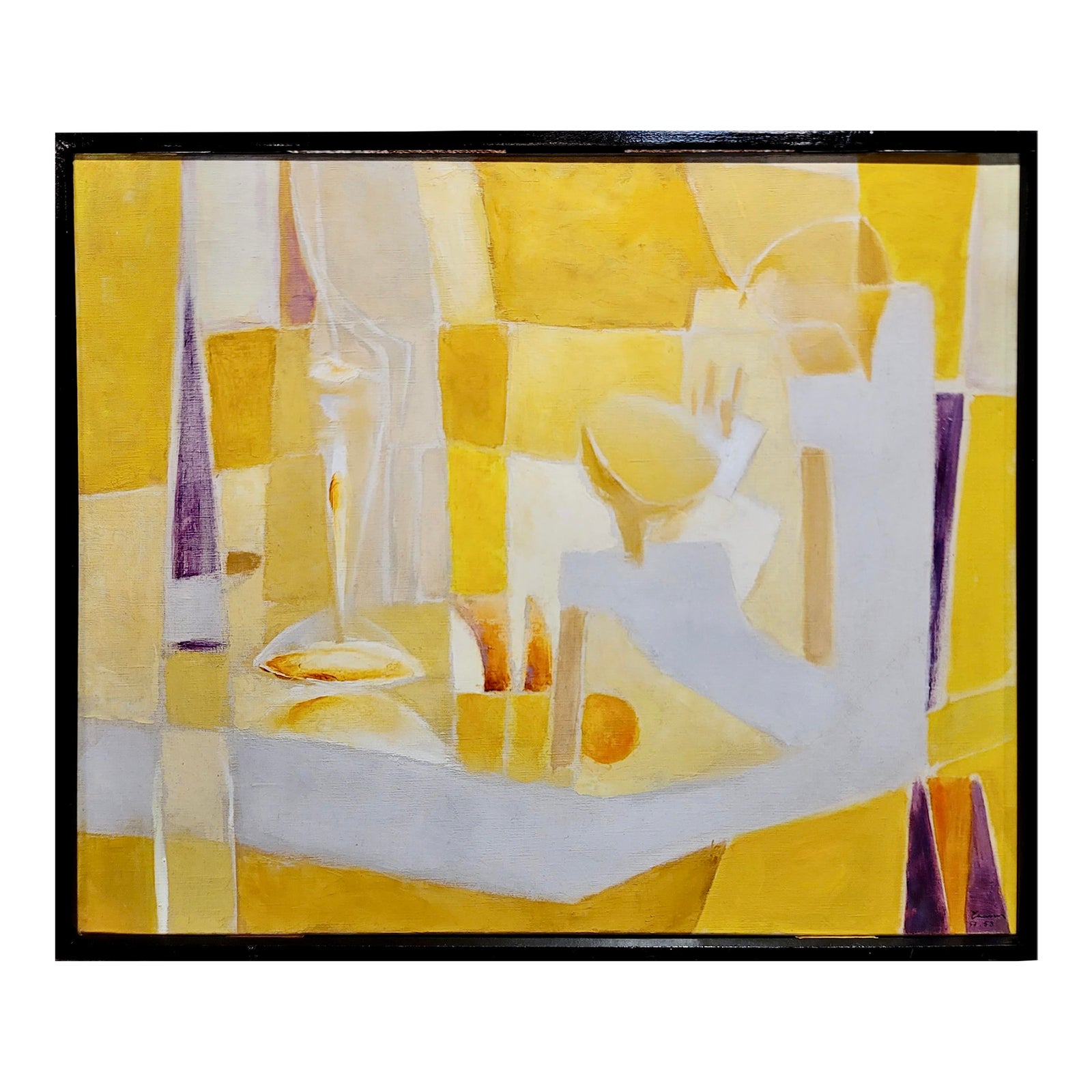 Roger Chastel - Le Tour De Cartes -1958 Oil Painting | Chairish