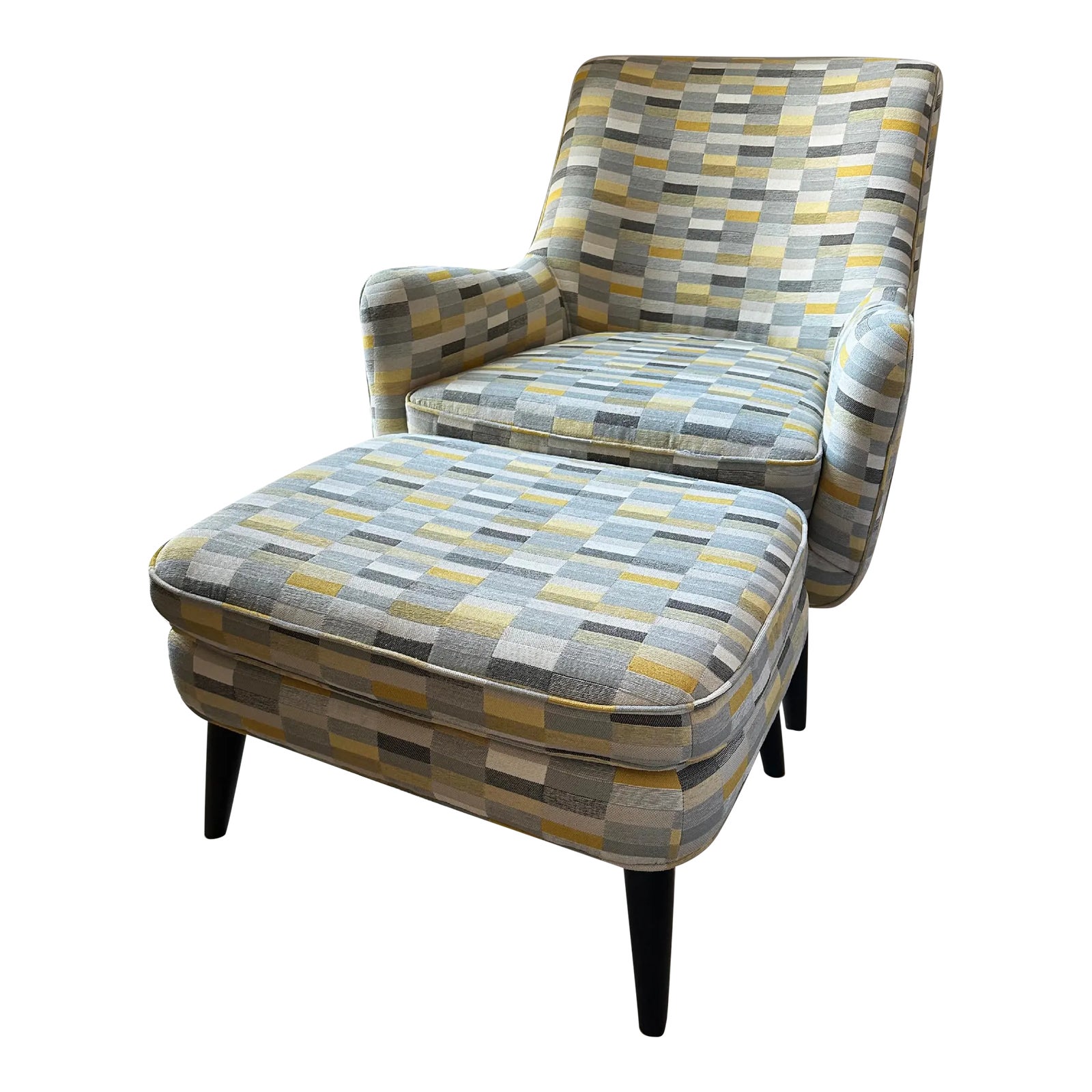 Room & Board Quinn Ottoman & Chair | Chairish