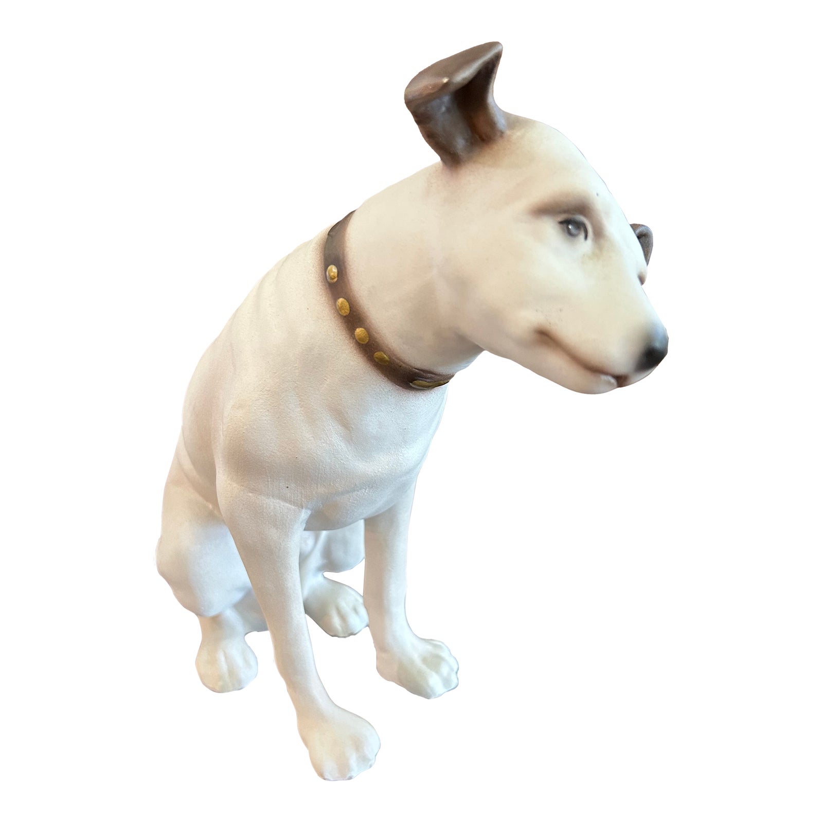 Mid 20th Century Rca “Nipper” Chalkware Dog Statue | Chairish