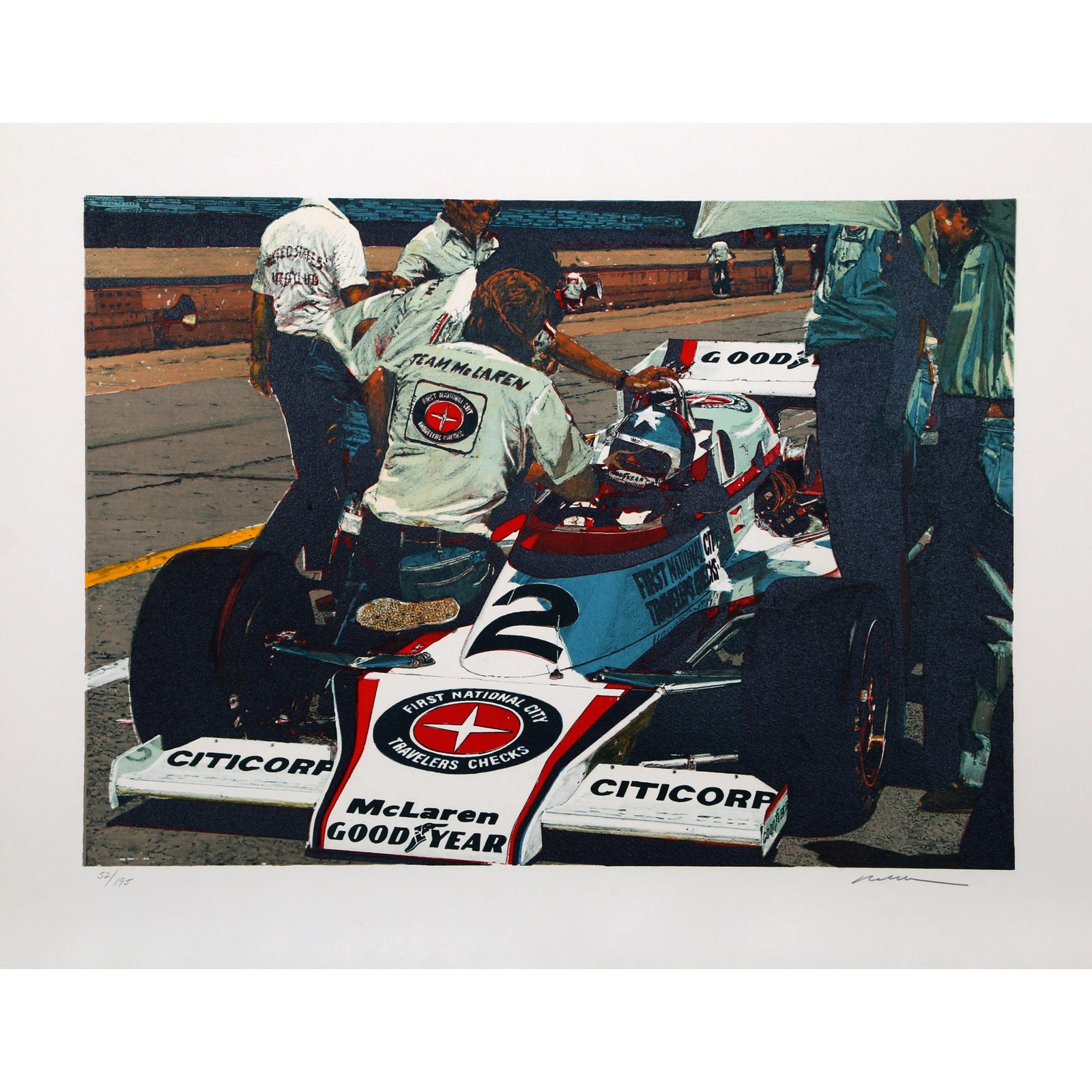 Team McLaren, Ron Kleemann Screen Print | Chairish