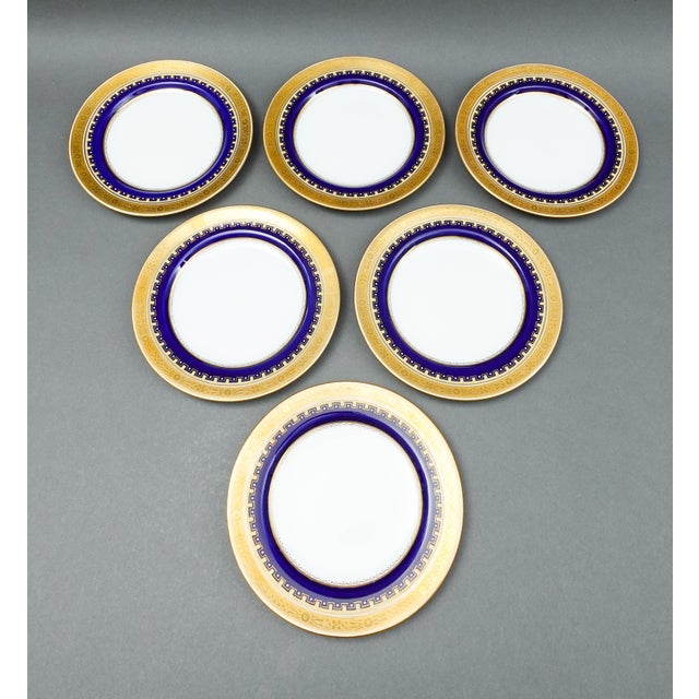Vintage Mintons England Davis Collamore Cobalt Blue & Gold Salad Plates ...