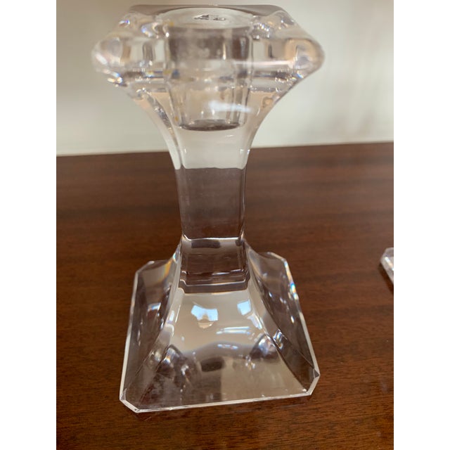 1990s Orrefors Regina Crystal Candlesticks - a Pair | Chairish