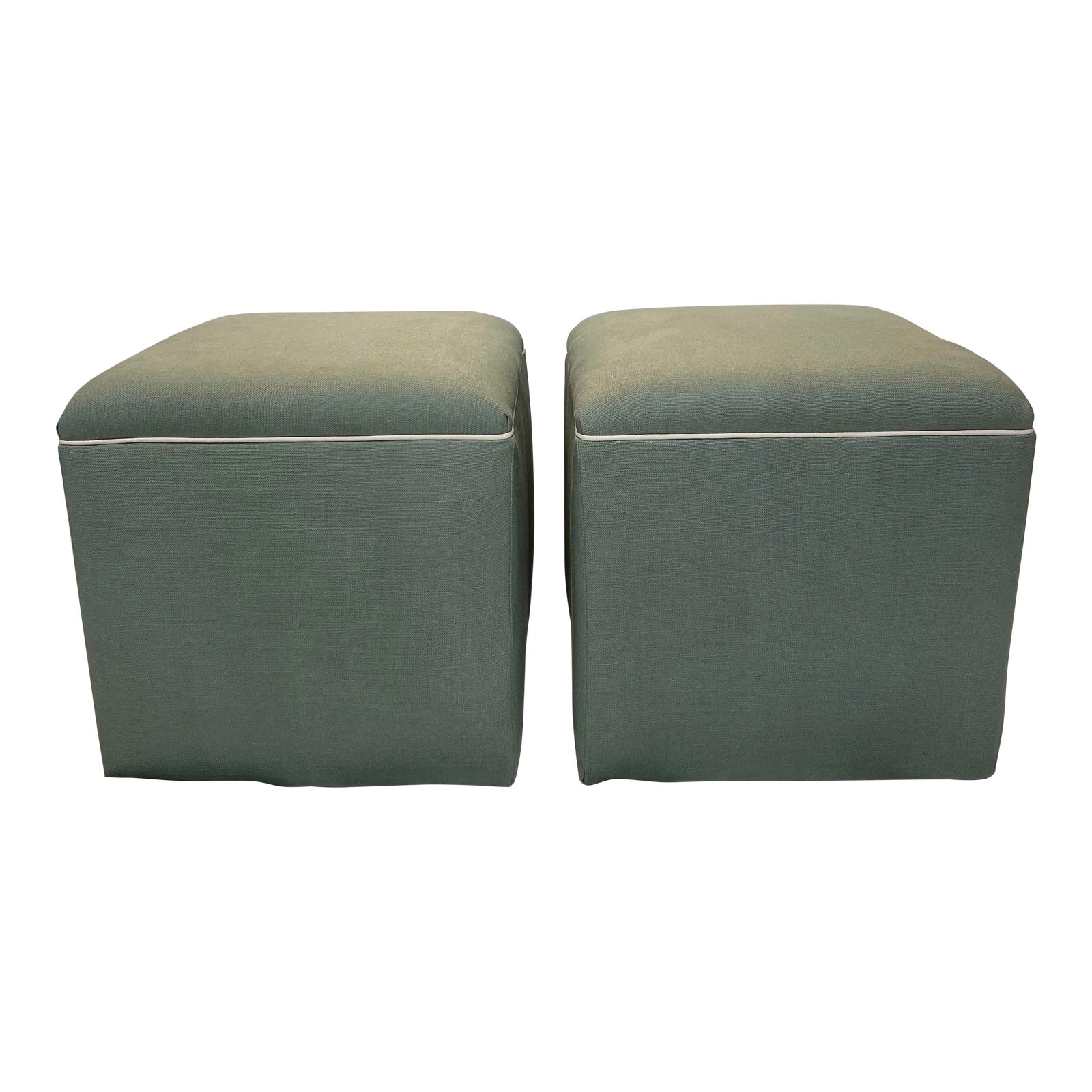 Custom Set of 2 Ottoman Cubes | Chairish